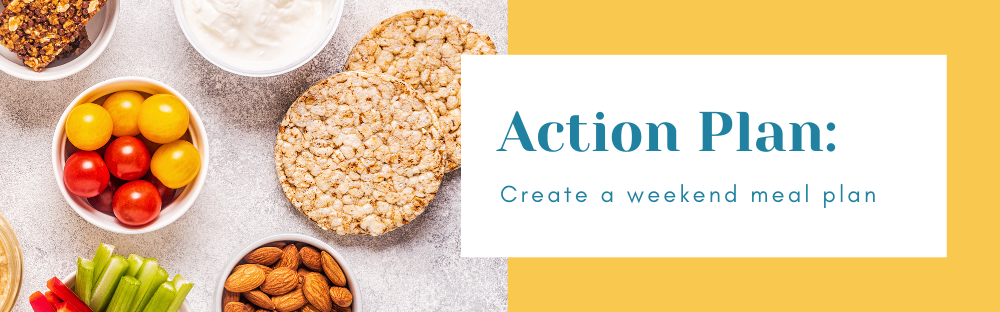 Create a weekend menu using all 5 food groups.