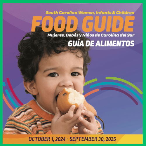 Show me South Carolina's WIC approved foods list and mobile app.