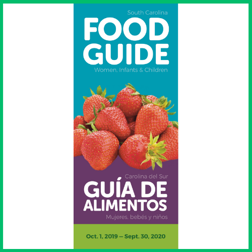 Show me South Carolina's WIC approved foods list and mobile app.