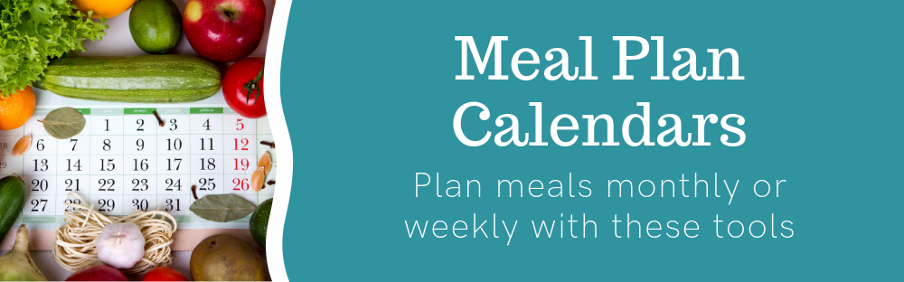Weekly and Monthly Meal Plan Calendars
