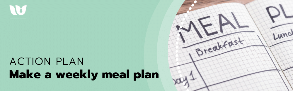 meal plan for a week using ideas from the lesson.