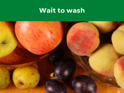 Food safety when you get home with your fresh produce.